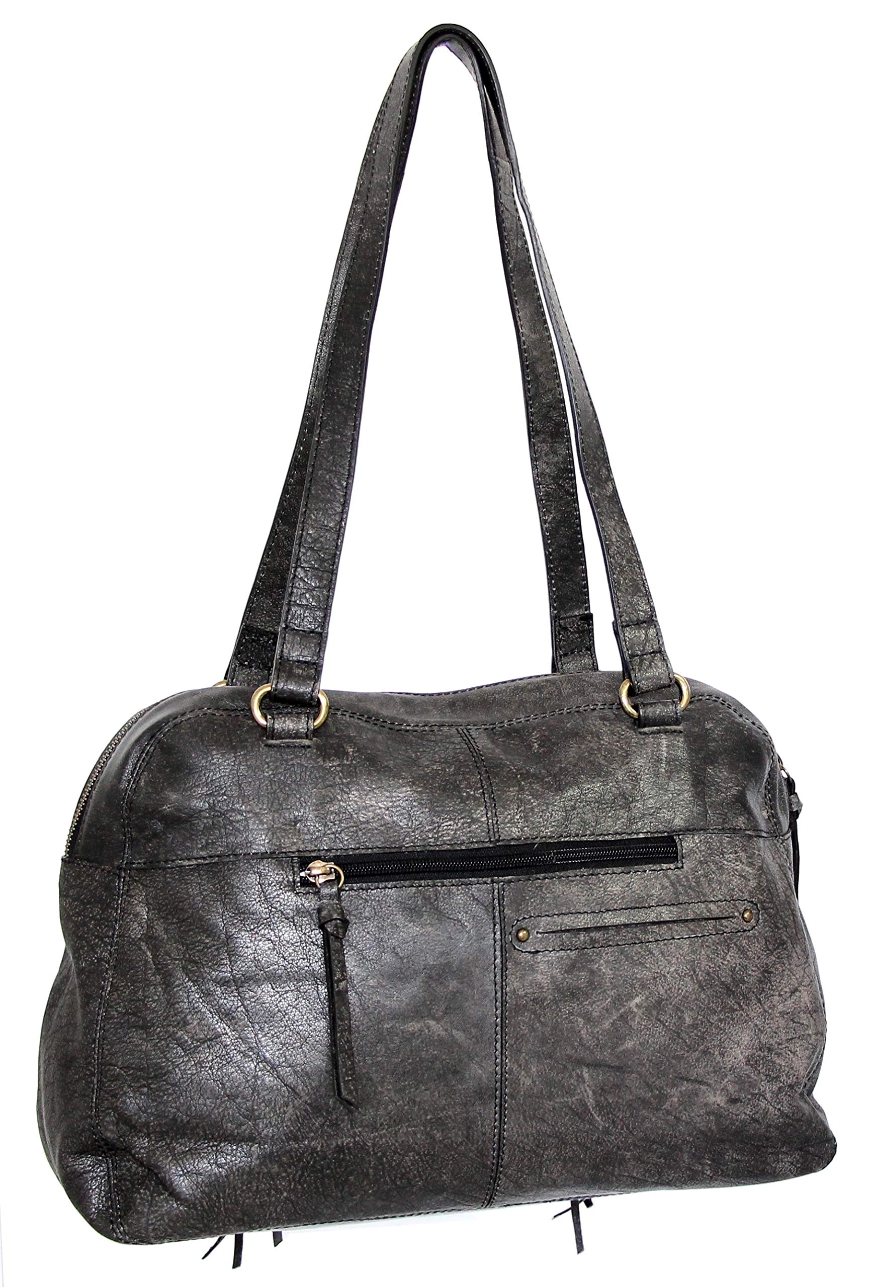 Yara Leather Bowler Bag (Burgundy)