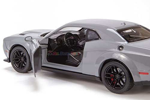 Motormax All Star Toys Exclusive 2018 Dodge Challenger SRT Hellcat Widebody Destroyer Gray 1/24 Diecast Model Car 79350 Grey