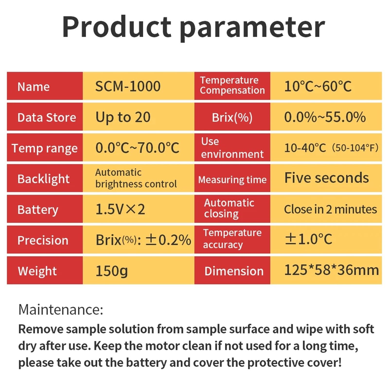 KYKYK Refractometer, Digital Refractometer Brix Meter Sugar Content Measuring Instrument Fruit Juice Beverage Wine Beer Sugar Detector 0-55% Range for Fruit, Homebrewing, Juice, Vegetables