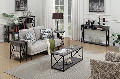 Convenience Concepts Tucson 4 Tier Bookcase, Weathered Gray