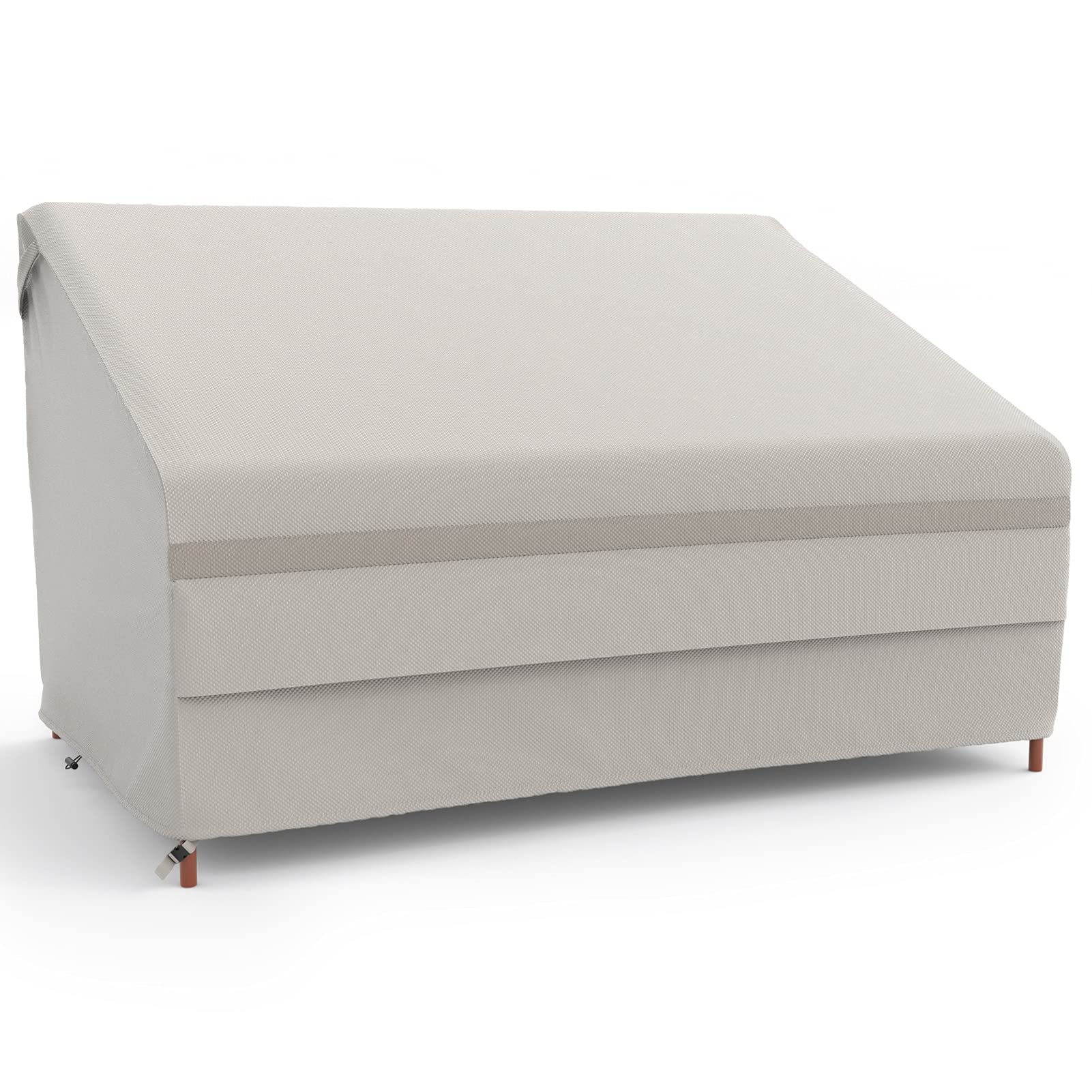 MR. COVER 3-Seater Outdoor Couch Cover Waterproof, 80 Inch Outdoor Furniture Covers For Winter, Large Air Vents, UV-Resistant & Heavy Duty Material, Beige