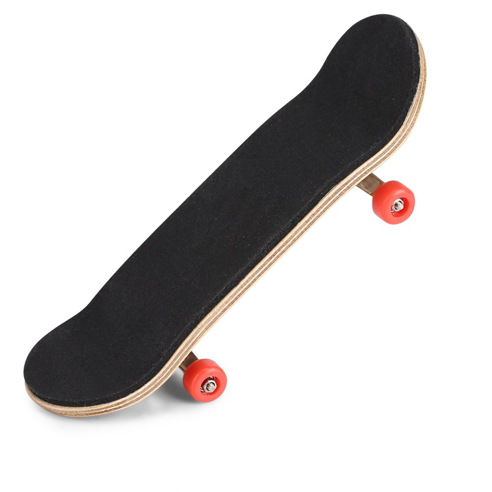 Yencoly Professional Mini Fingerboards,1Pc Maple Wooden+Alloy Fingerboard Finger Skateboards with Box Reduce Pressure Kids Gifts Finger Skateboard