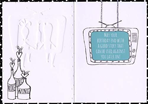 Pictura Faces On A Wine Bottle Dolly Mamas Funny/Humorous Feminine Birthday Card for Her/Woman