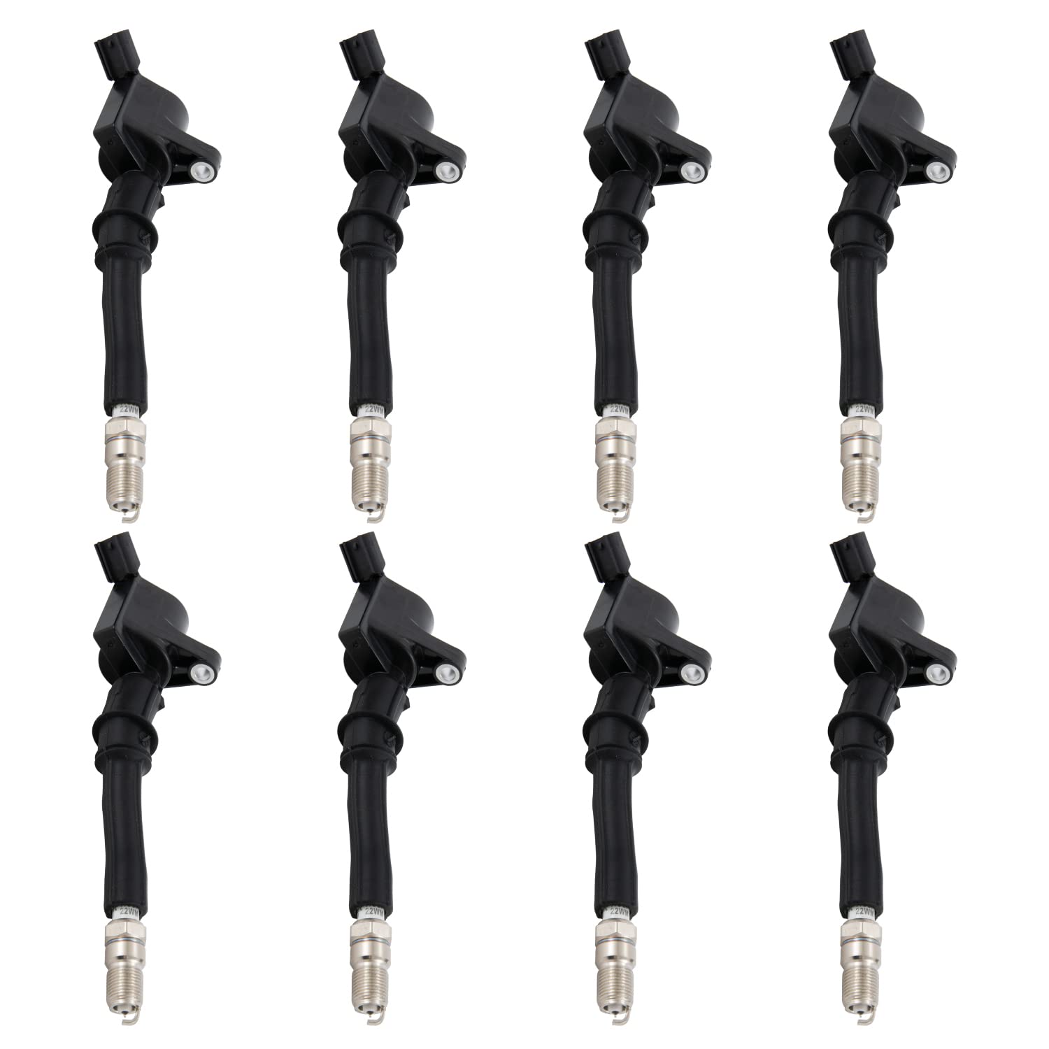 DG508 Ignition Coil Pack & SP479 Spark Plugs compatible with Ford 5.4L V8 F-150 E-150 E-150 E-350 E-450 EXPEDITION EXCURSION MERCURY EXPLORER F-250 F350 SUPER DUTY Set of 8