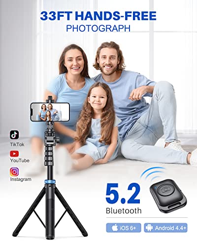π‘π²ππ²ππ iPhone Tripod, ANGFLY 60" Selfie Stick Tripod with Remote, Travel GoPro Tripod for iPhone Compatible with iPhone 14 Pro Max /13 Pro / 12 Pro Max/Samsung S21 Ultra/GoPro/Camera