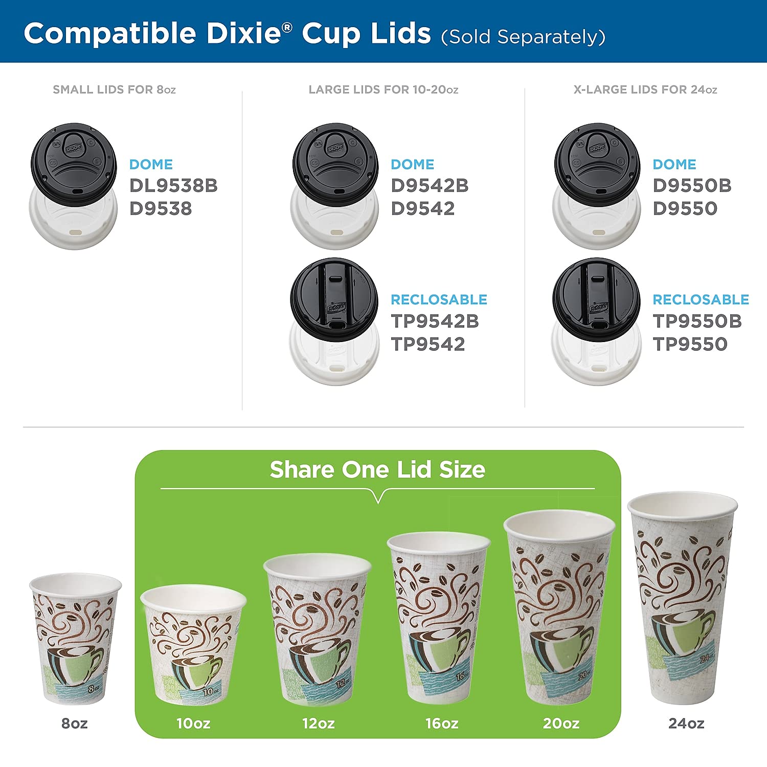 Dixie, DXE5342DXCT, PerfecTouch Paper Hot Cups, 500 / Carton