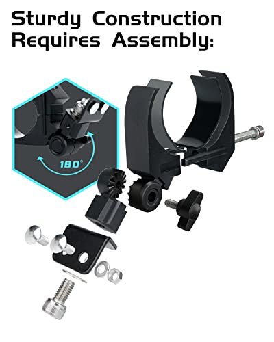 Lupar UTV Chase Lightbars C-Clamp Mounting Bracket Universal Fits 1.75" - 2 Inch Rollcage Bar Mount, Heavy-Duty Aluminum Brackets for Off-Road RZR - 2 Pack