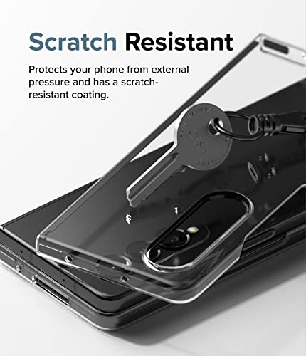Ringke Slim [Anti-Yellowing Material] Compatible with Samsung Galaxy Z Fold 4 5G Case (2022) for Minimalist Yet Sturdy, Solid Sleek Transparent Cover with Non-Slip Pad for Galaxy Z Fold4 - Clear