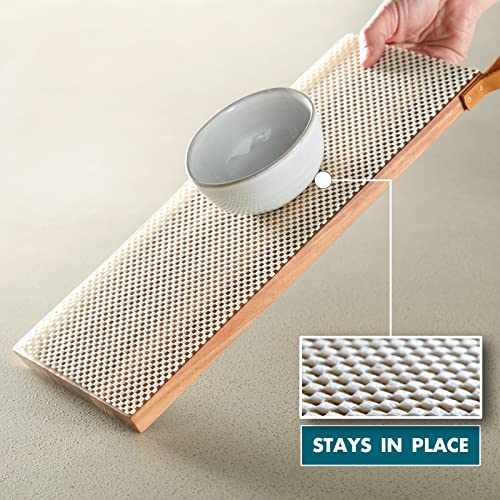 Veken Shelf Liner for Kitchen Cabinets, 12 in x 20 Ft Drawer Liners Non Adhesive, Non Slip Kitchen Cupboard Liner, Easy Install Storage Mat