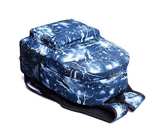 DAMLUX Unisex Backpack School Travel 3d Prints Casual Sports Backpacks For Boys and Girls Black