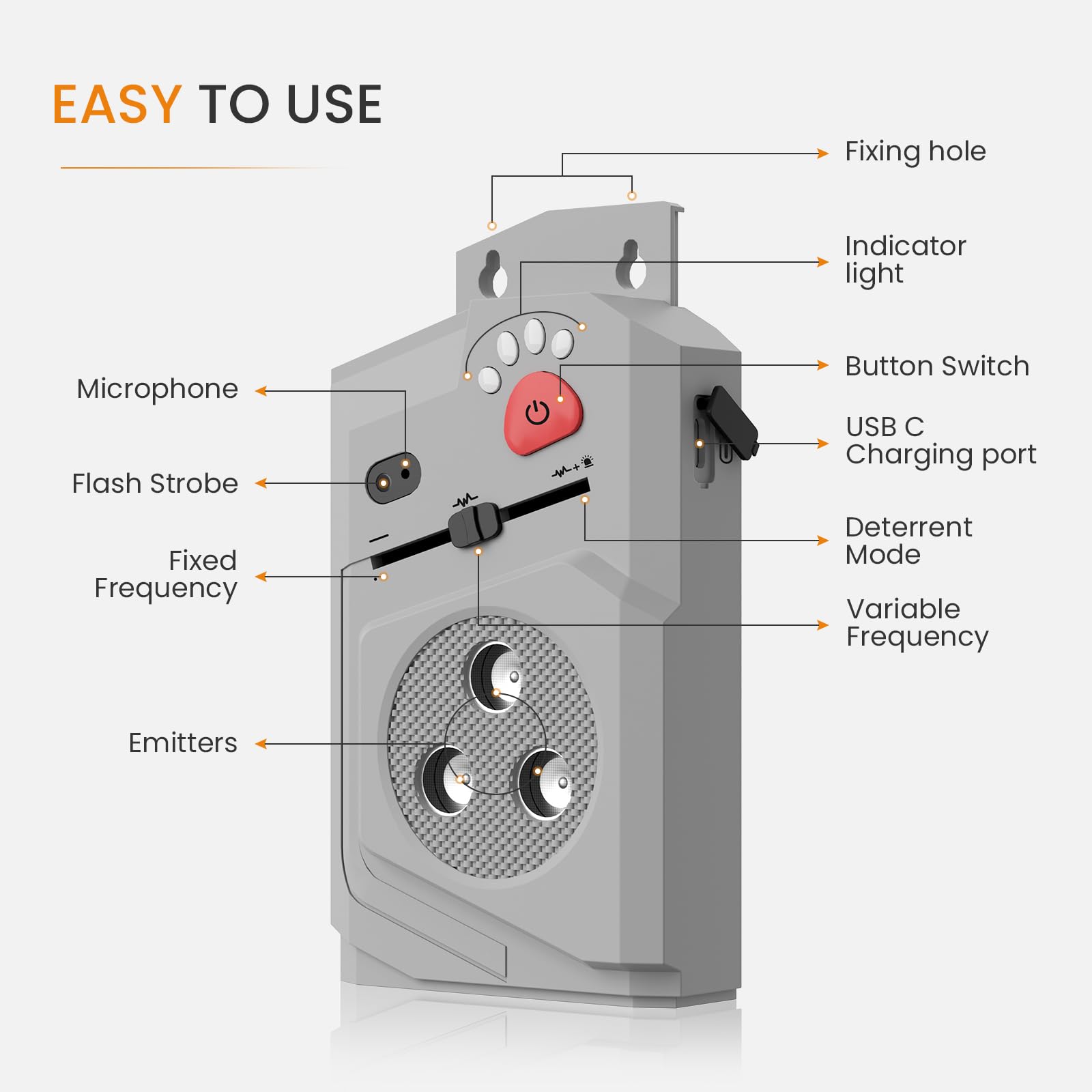 Honey Paws Anti Barking Device for Dogs, Dog Bark Deterrent Devices 50ft Range, Behavior Aid, Stop Barking Dog Devices with 3 Modes, Barking Silencer Indoor & Outdoor, Rechargeable