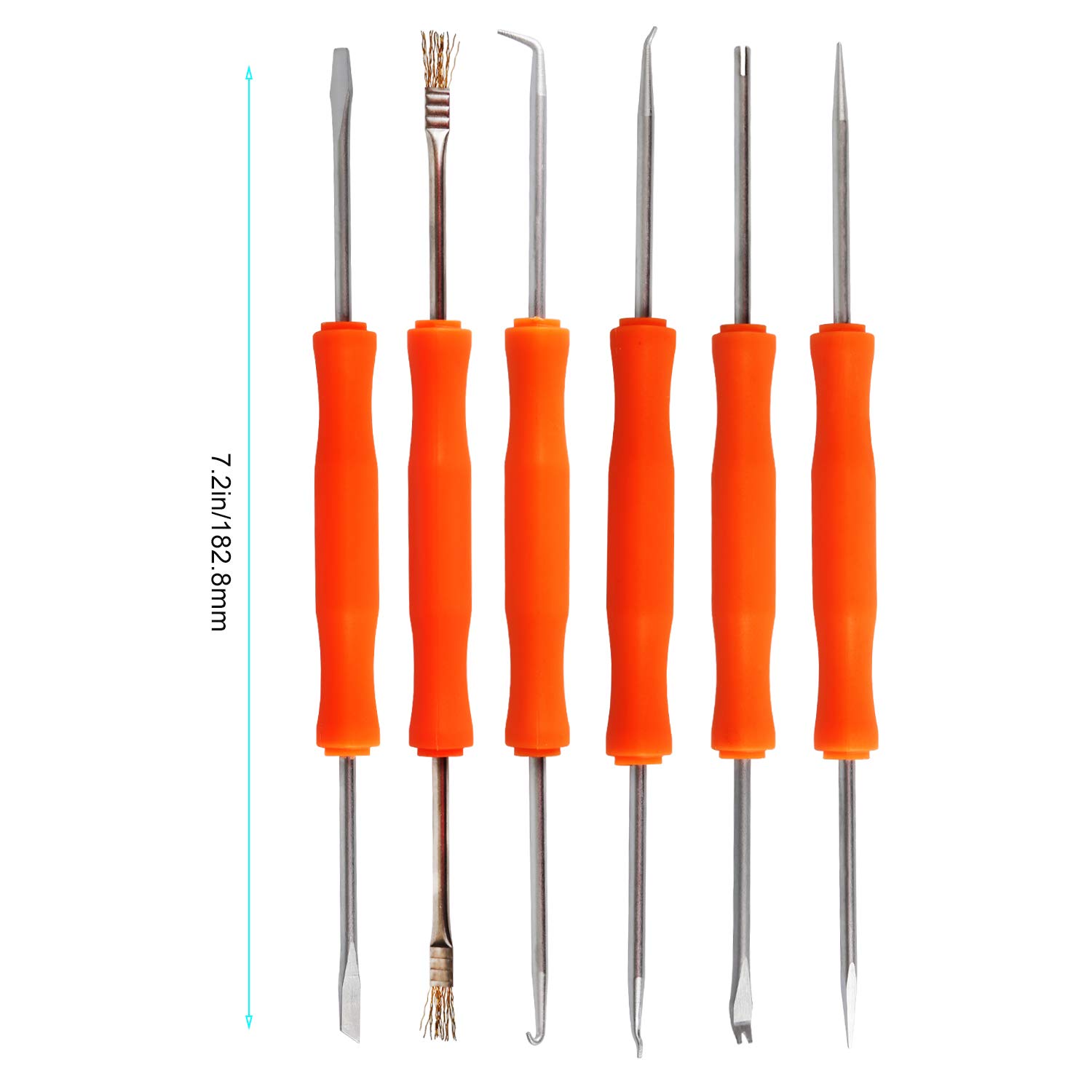 Kaisiking 6 Pcs Double Sided Soldering Assist Aid Repair Tool with 2 Precision Tweezers for Electronics Repair and Soldering