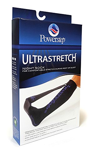 Powerstep Unisex-Adult UltraStretch Night Sock, Black, Regular