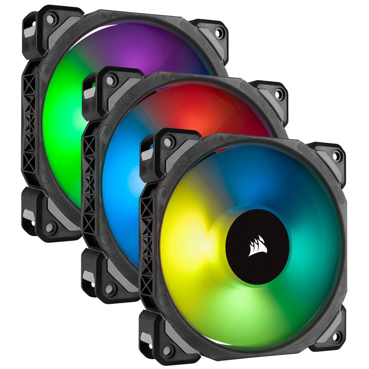 Corsair ML120 PRO 120mm Premium Magnetic Levitation RGB LED PWM Fan with Lighting Node 3 Pack,CO-9050076-WW