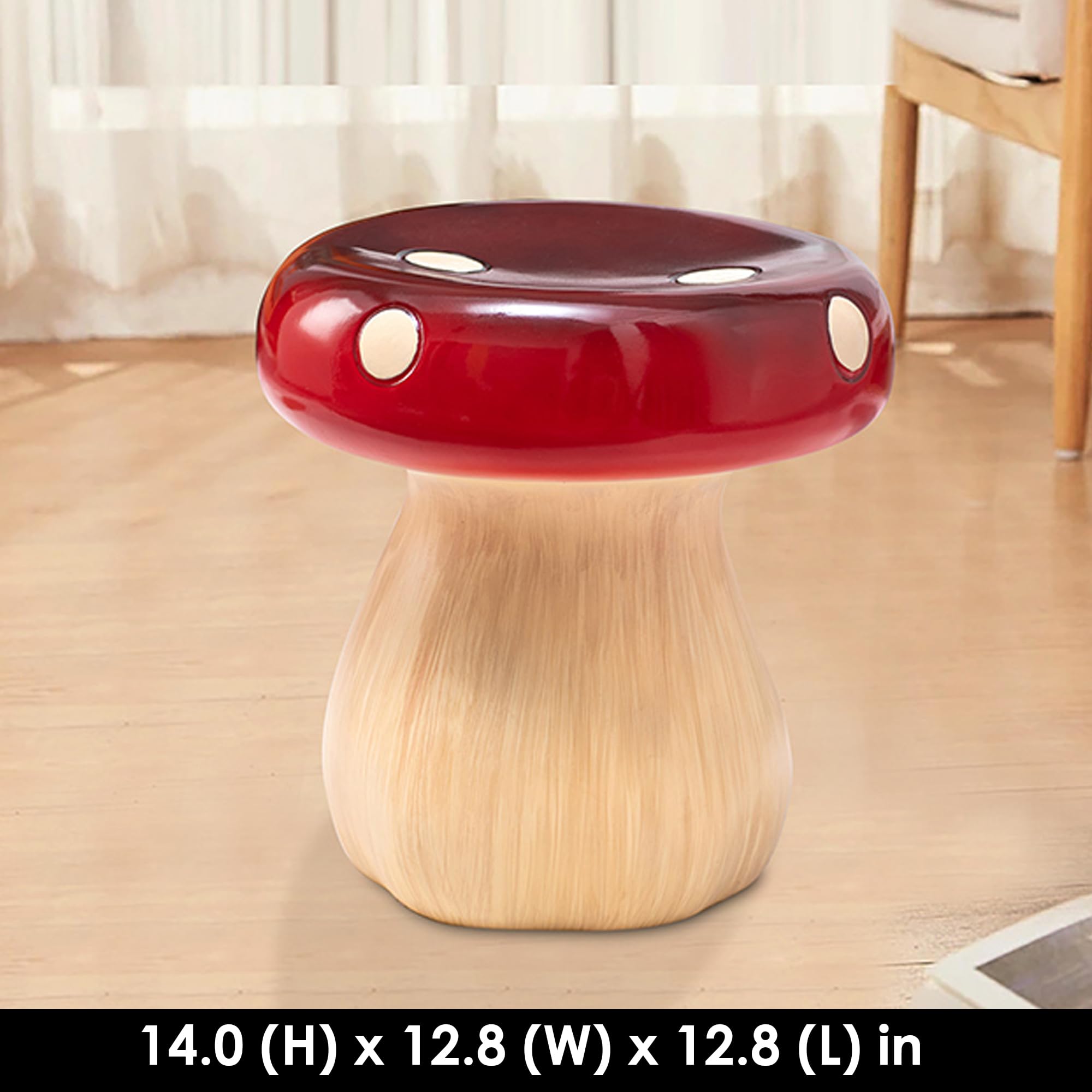 Juju Mushroom Ottoman Stool for Children - Small Stools to Sit On Kids - Vanity Stool Makeup Vanity Chair - Accent Chair with Ottoman - Kitchen Stool Kitchen Stools - Living Room Ottoman