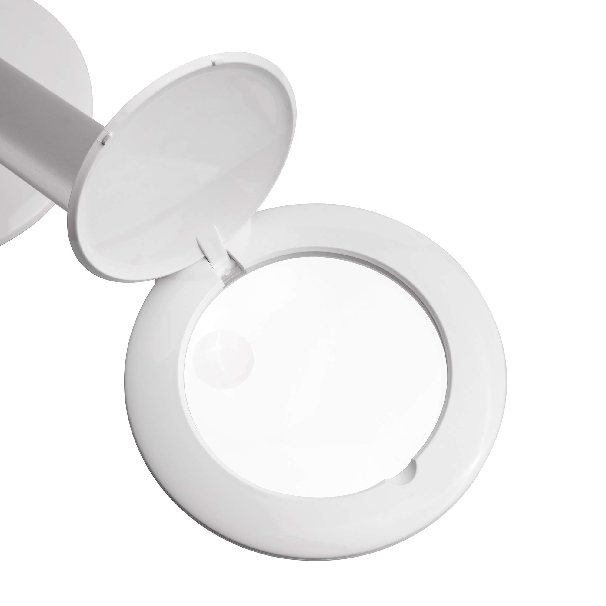 Daylight Company Halo Go Magnifier Lamp, Rechargeable USB, Portable, Lightweight, Desk Lamp Reading, Hobbies, Sewing, Crafts, Nail Salon, Handcrafts and More, Colour Temperature: 6,000 K, White
