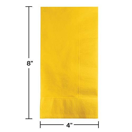 Creative Converting Touch of Color 100 Count 2-Ply Paper Dinner Napkins, School Bus Yellow - 271021