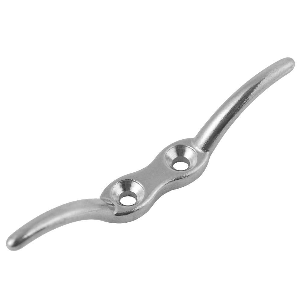 Drfeify Boat Cleat, Stainless Steel Marine Boat Cleat Anchor Rope Hollow Base Cleat Deck Base Fastener Accessory(Small)