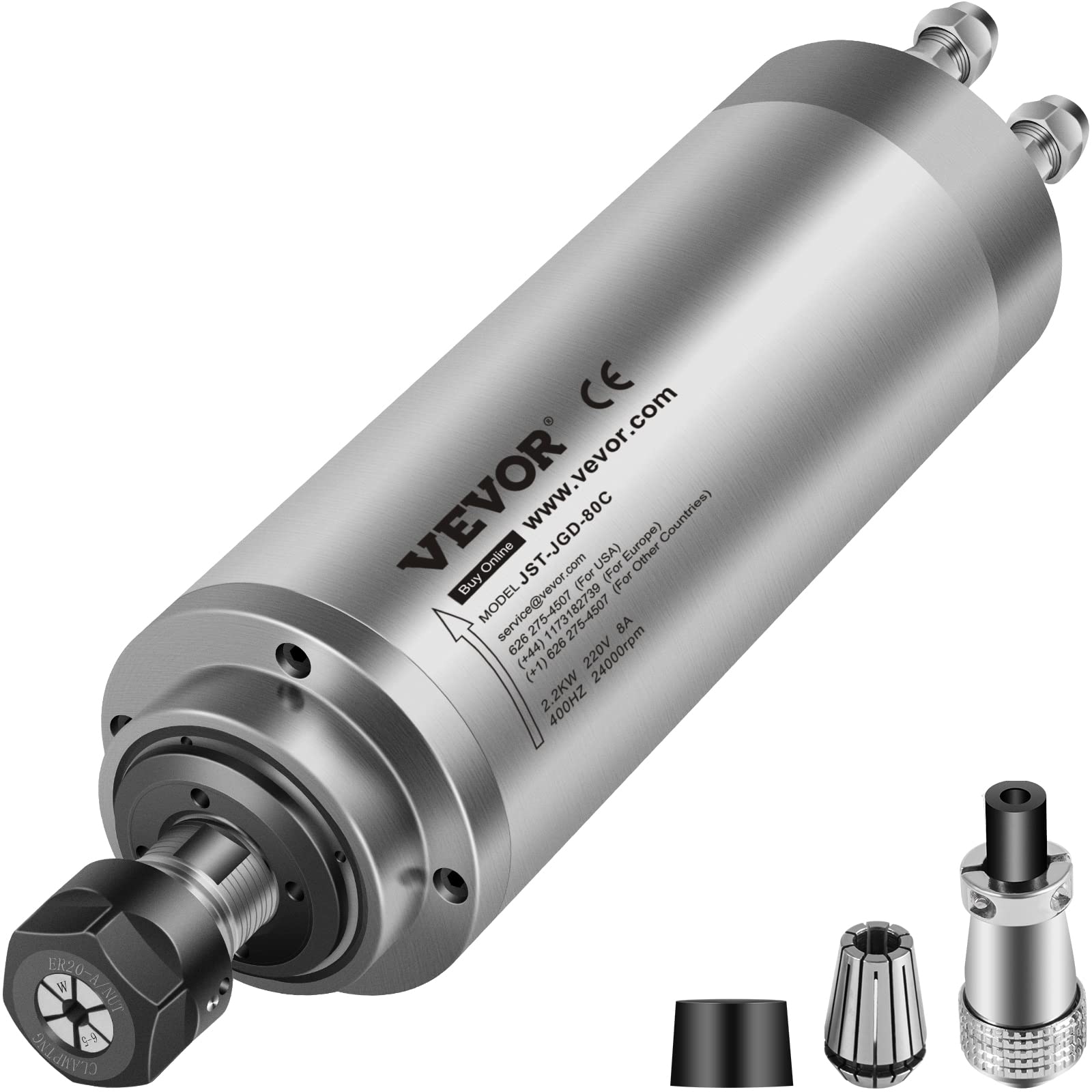Mophorn CNC Spindle Motor CNC Spindle Kits Water Cooled Spindle Motor For CNC Router Engraving Milling Machine (2.2KW)