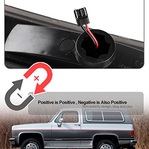 Led Side Marker Lights Replacement for 1978-1987 Chevy C/K Pickup 81-91 Blazer Amber Led Front Fender Side Marker Turn Signal Light Kit Smoked Lens Pair Driver Passenger Lamp Assembly OEM β915557