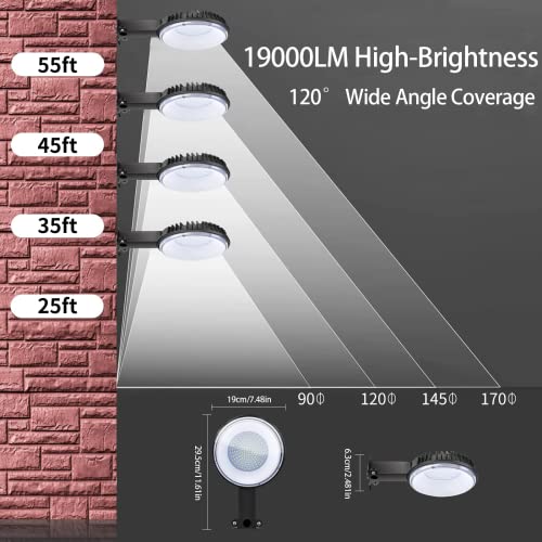 Vicalo 150W Outdoor Led Barn Light, Dusk to Dawn Photocell Led Garage Light 19,000LM 6500K Daylight White,IP67 Waterproof Area Light, Security Light/Flood Light/Yard Light/LED Parking Lot Light