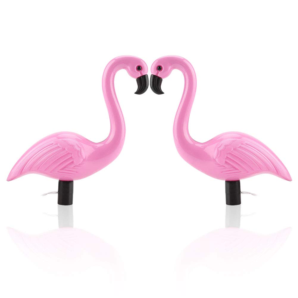 Yosoo- Solar Flamingo Garden Light, 2 Pack Pink Flamingo Solar Powered Outdoor LED Lawn Light Decorative Stake Lamp Pink Flamingo Yard Ornament Stakes for Garden Yard Pathway