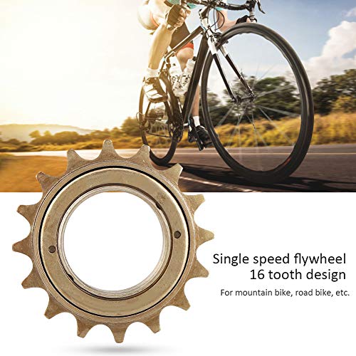 Gaeirt Single Speed Flywheel, Compact High Strength Bike Flywheel Lightweight Durable for Road Bike for Riding