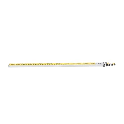 Iglobalbuy Surveying Tripod 65" Extended Height + Aluminum Grade Rod 16.4 Feet, Surveying Tripod Double-sided 5 Section Telescopic Rod Surveryor for Rotary Laser Level Transit Construction