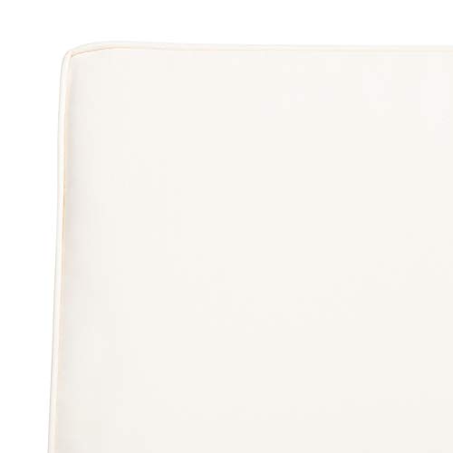 SAFAVIEH Outdoor Collection Chaston Natural and Beige 4-Piece Set with Black & White Pillows