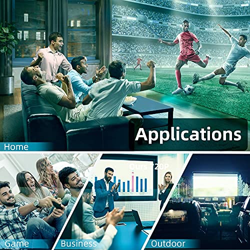 DOUBAO Q6 Video Projector for Movie Home Cinema Full 1080P Supported Movie Beamer 10 TV BOX optional ( Size : Q6 )