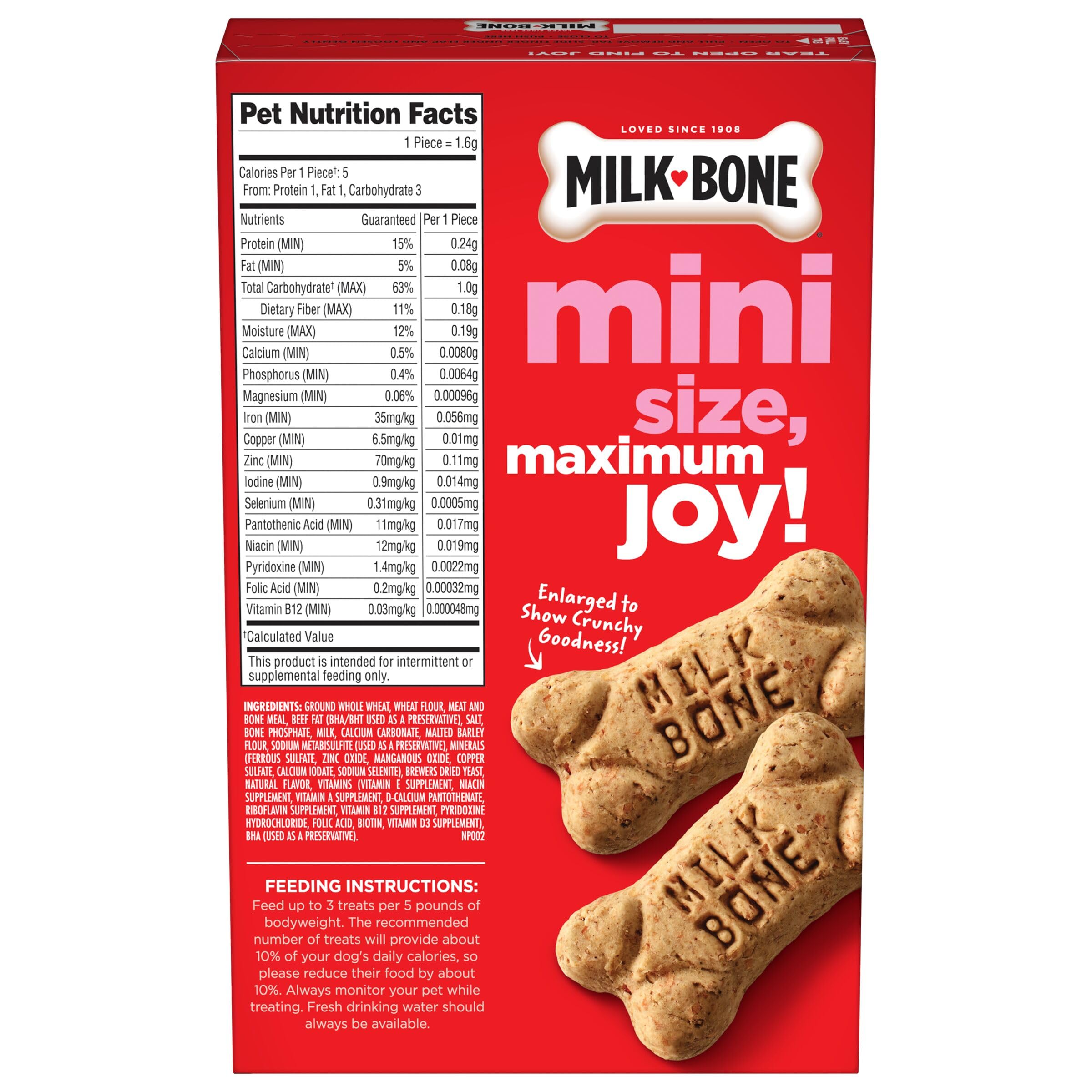 Milk-Bone Mini's Original Dog Biscuits, 15 Ounce (Pack of 6)