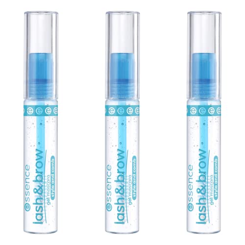 essence | 3-Pack Clear Lash Brow Gel Mascara | Tames and Sets Brows | Vegan | Cruelty Free