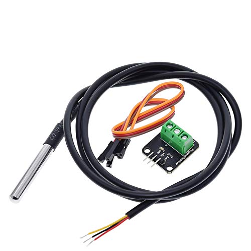 DAOKI 5Pack DS18B20 Temperature Sensors Kit 1m/39.3"Cable Waterproof with Stainless Steel Probe for Arduino