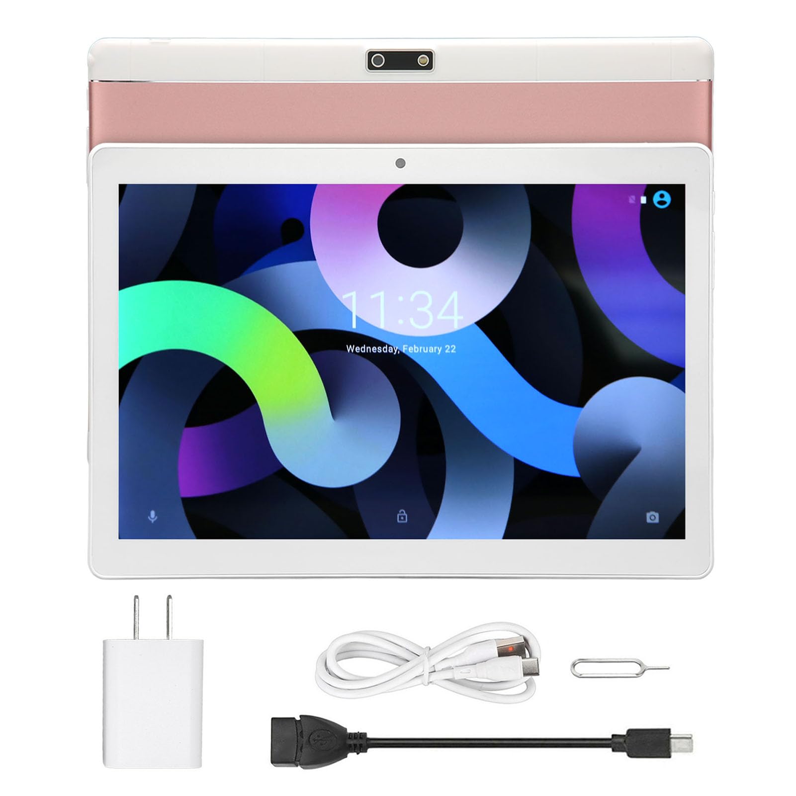 EBTOOLS 10.1In Tablet, FHD 4G Calling Tablet for Android 12, 12GB RAM 256GB ROM Touch IPS Tablet, 5G WiFi, 8MP 20MP Dual Camera, 8800mAh, for Office Learning Gaming (US Plug)