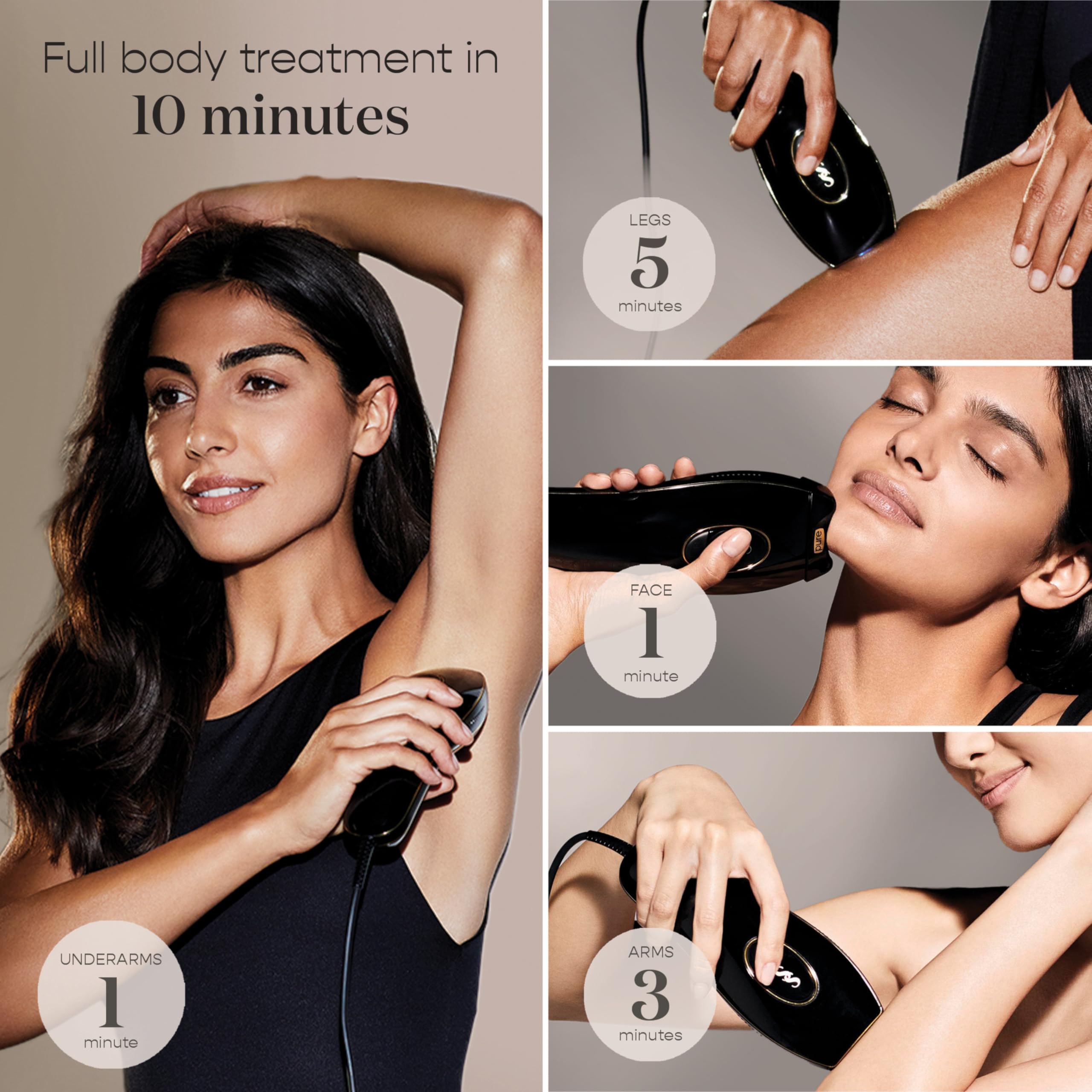 Smoothskin Pure Fit IPL Laser Hair Removal Device, for Body & Face, Long-Lasting Hair Removal from Home, Alternative to Laser, with Precision Head