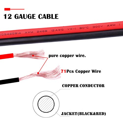 iGreely SAE Extension Cable 12AWG SAE Power Automotive Extension Cable SAE to SAE Quick Disconnect Wire Harness SAE Connector for Solar Panel Battery Cars Tractor 12 AWG (3.3Ft)