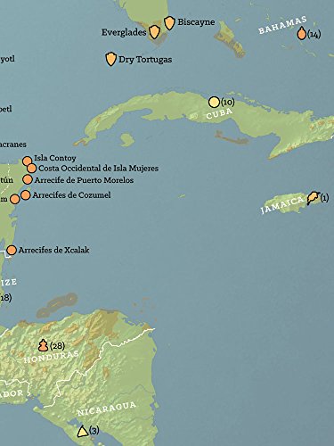 North America National Parks Map 18x24 Poster (Natural Earth)