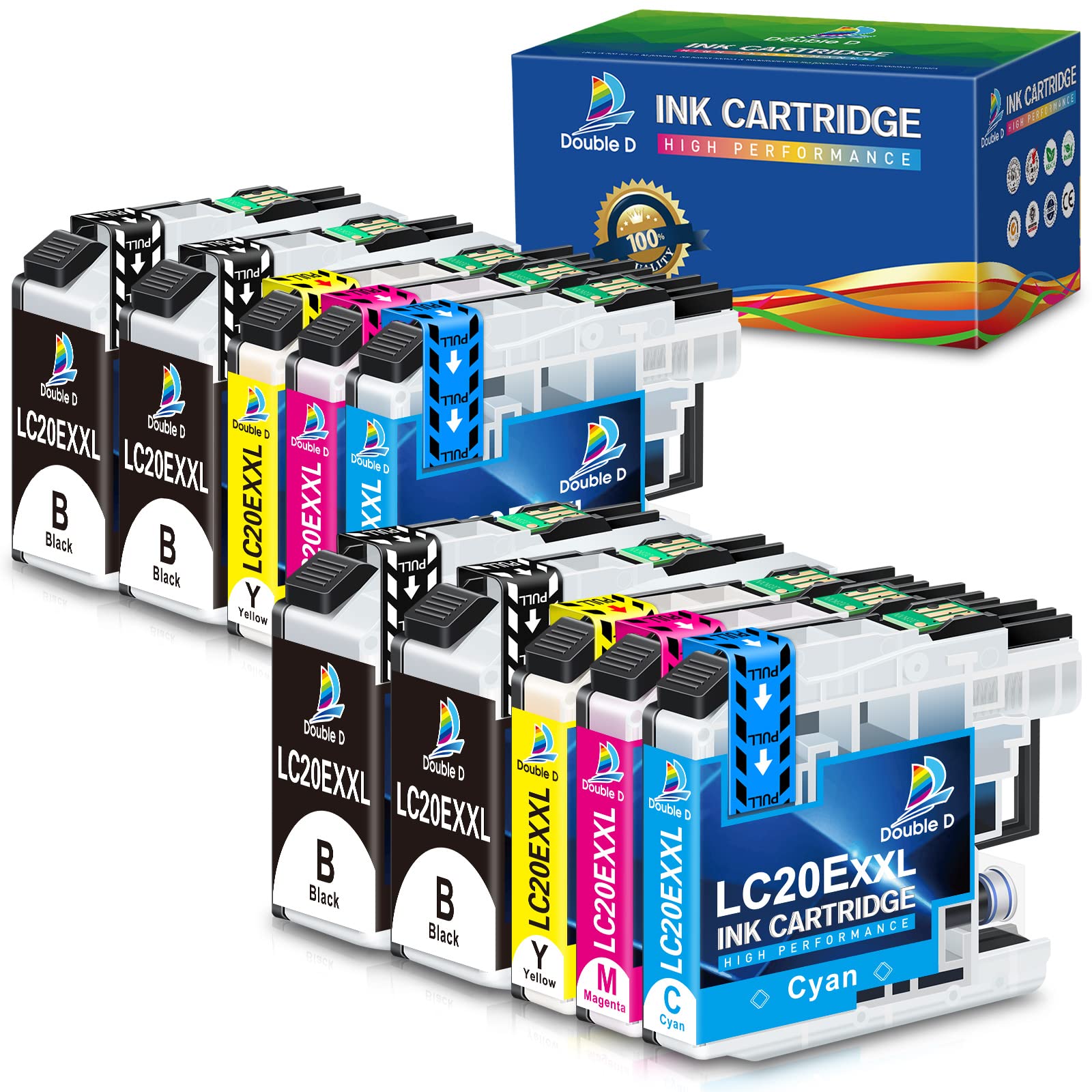DOUBLE D Compatible Canon 220 221 Ink Cartridges Replacement for Canon PGI-220 PGI220 CLI-221 CLI221, Work with PIXMA MX860 MX870 MP560 MP550 MP540 MP620 MP640 IP3600 IP4600 IP4700, 15 Pack