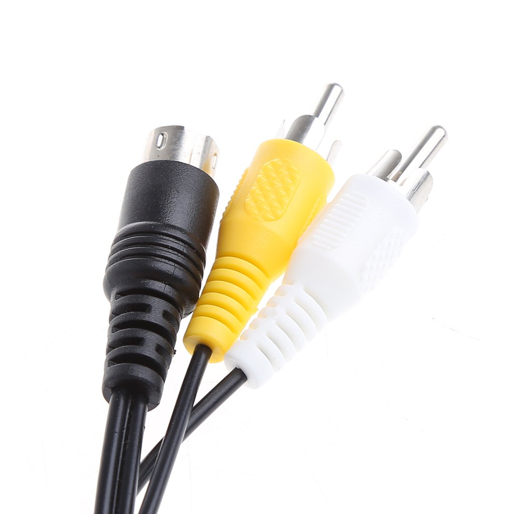 Tsond Black 1.5M/5FT Audio Video AV Stereo Composite Adapter Cable For SEGA Genesis/MD