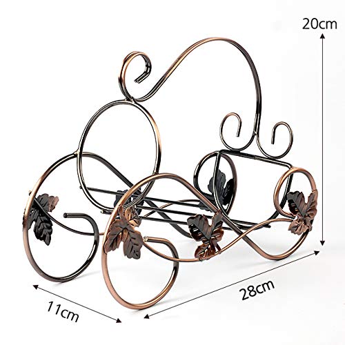 Muellery Decorative Wine Bottle Holder Single Bottle Tabletop Countertop Centerpiece Décor Carriage Design TPKZ37724