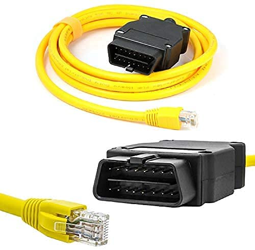 Lightning to Ethernet,2 in 1 Phone to OBD2,ENET Rj45 Cable ethernet Connector Tools to OBD Interface Cable Coding F-Series 10/100Mbps High Speed,Ethernet Adapter with Charge Port,Plug and Play[White]