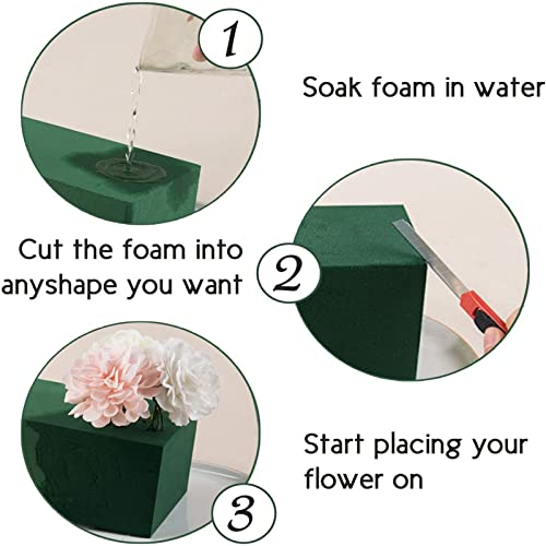 Lyellfe 2 Pieces Floral Foam Cage, Rectangular Flower Foam Holder, Flower Arrangement Mud for DIY Fresh or Artificial Flowers, Table and Wedding Centerpieces, 9.5''L x 3''W
