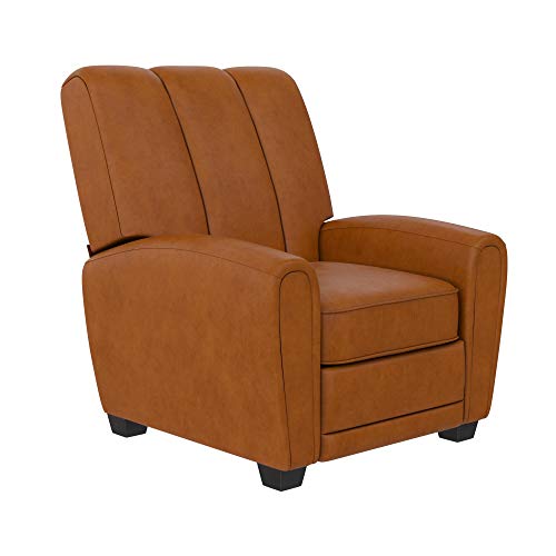 DHP Vertical Pushback, Camel Faux Leather Recliner