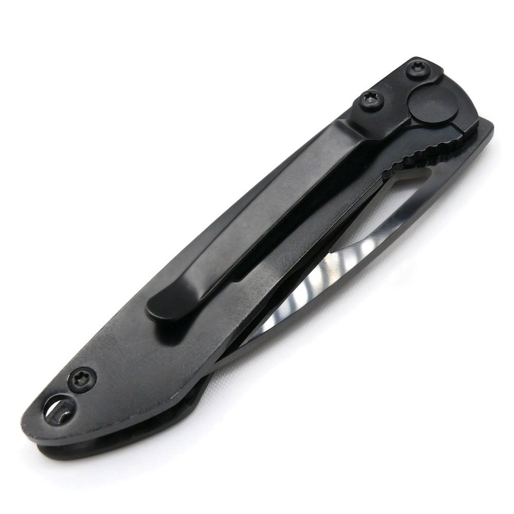 Cool Hand 3'' Super Light Folding Pocket Knife, Liner Lock, 2'' Black Ceramic Blade with Carbon Fiber Scale