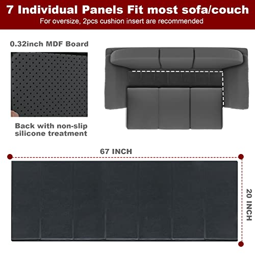 NRlinX™ Sofa Cushion Support Board Extra Long Dimension Prevent Sagging Sofa & Posture Support & Cushion Seat & Adjustable/Foldable Sofa Support Boards (67X20X0.3 in) Approved for Long Sofa