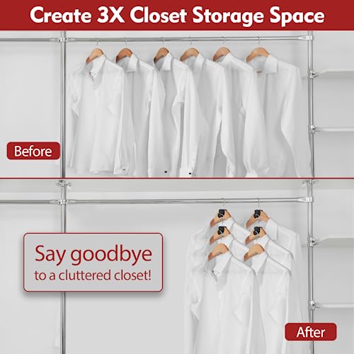 Space Saver for Hangers, 20Pcs Premium Closet Space Savers Clothes Hanger Connector Hooks, Space Saving for Closet Organizer Heavy Duty Cascading Connection Hook, Black