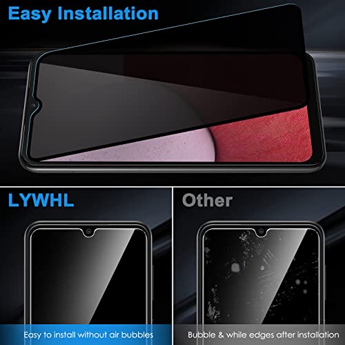 LYWHL [2 Pack for Samsung Galaxy A14 5G Privacy Screen Protector, Anti Spy Tempered Glass 9H Hardness Protective Film for Galaxy A14 6.6β, Anti Scratch Case Friendly Bubble Free Easy Install - Black
