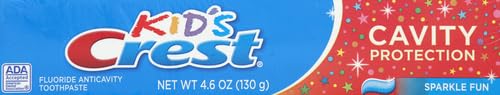 Crest Kid's Cavity Protection Toothpaste for Kids (children and toddlers 2+), Sparkle Fun Flavor, 4.6 Ounce (Pack of 2)