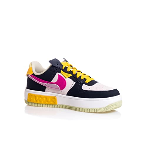 Nike Womens Air Force 1 Fontanka MC Leather Off Noir Pink Prime Trainers 5 US