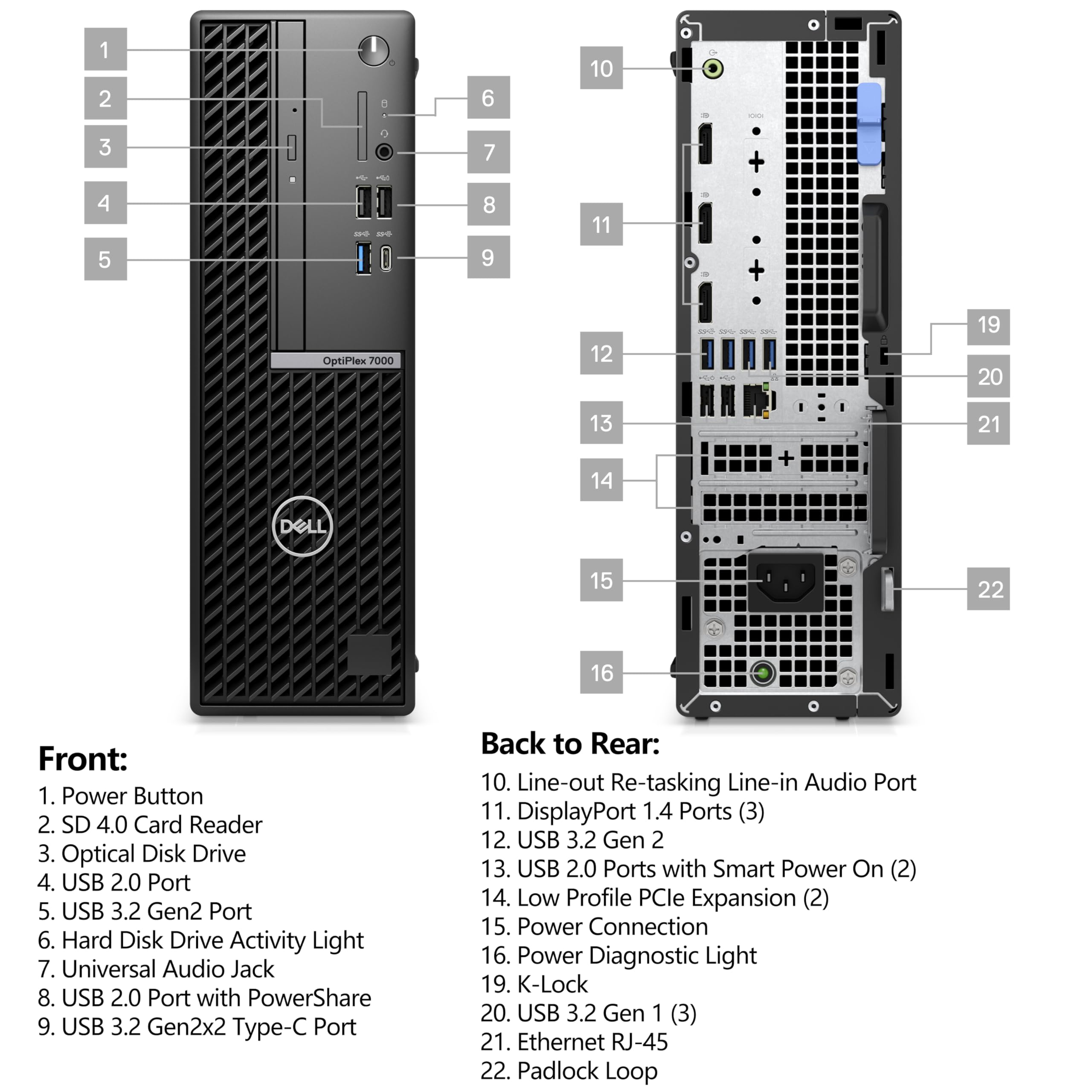 Dell OptiPlex 7000 SFF Small Form Factor Business Desktop Computer, 12th Gen Intel 12-Core i7-12700, 4GB DDR4 RAM, 512GB PCIe SSD, DVDRW, WiFi 6, Bluetooth, Keyboard and Mouse, Windows 11 Pro